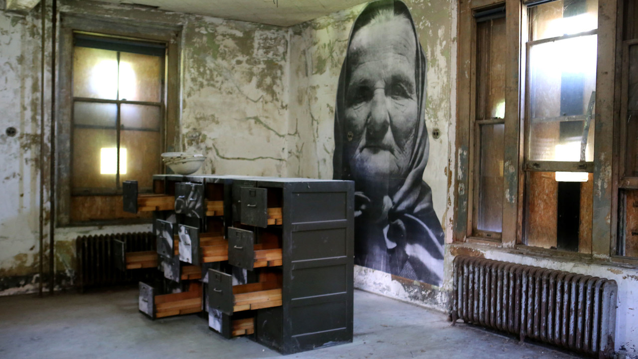 Sneak Peek: Tour JR's "The Ghost of Ellis Island" | Tribeca